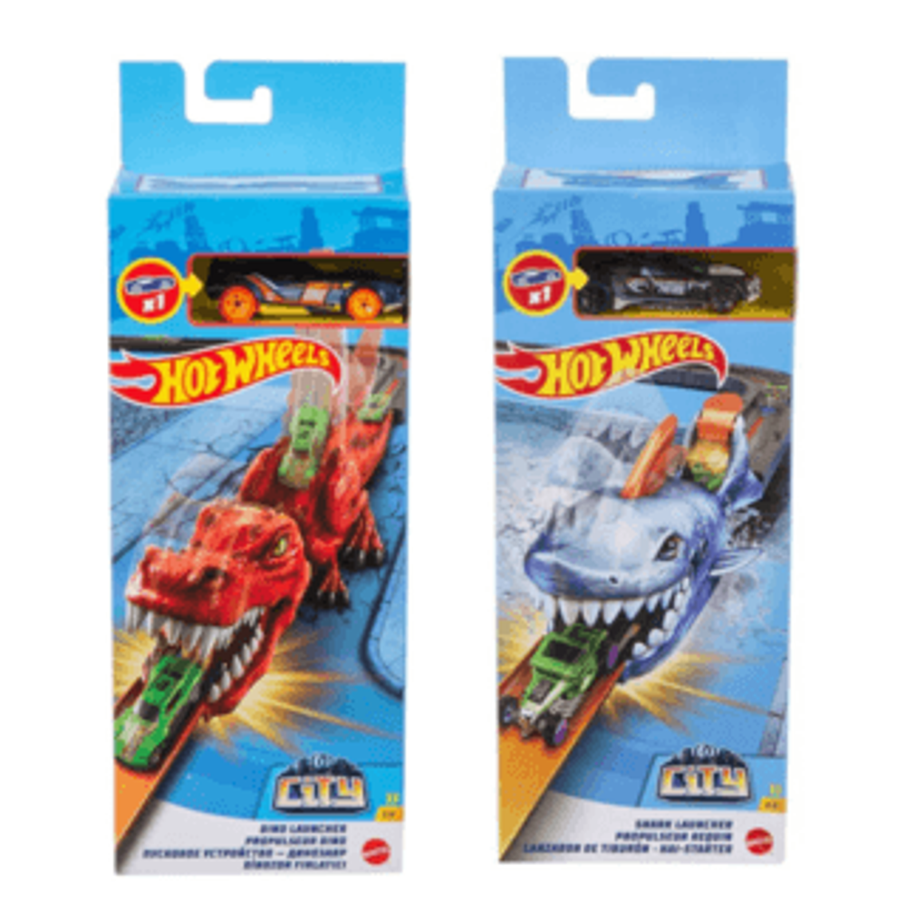 Hot Wheels City Lanzadores GVF41 Mattel-Dinosaurio