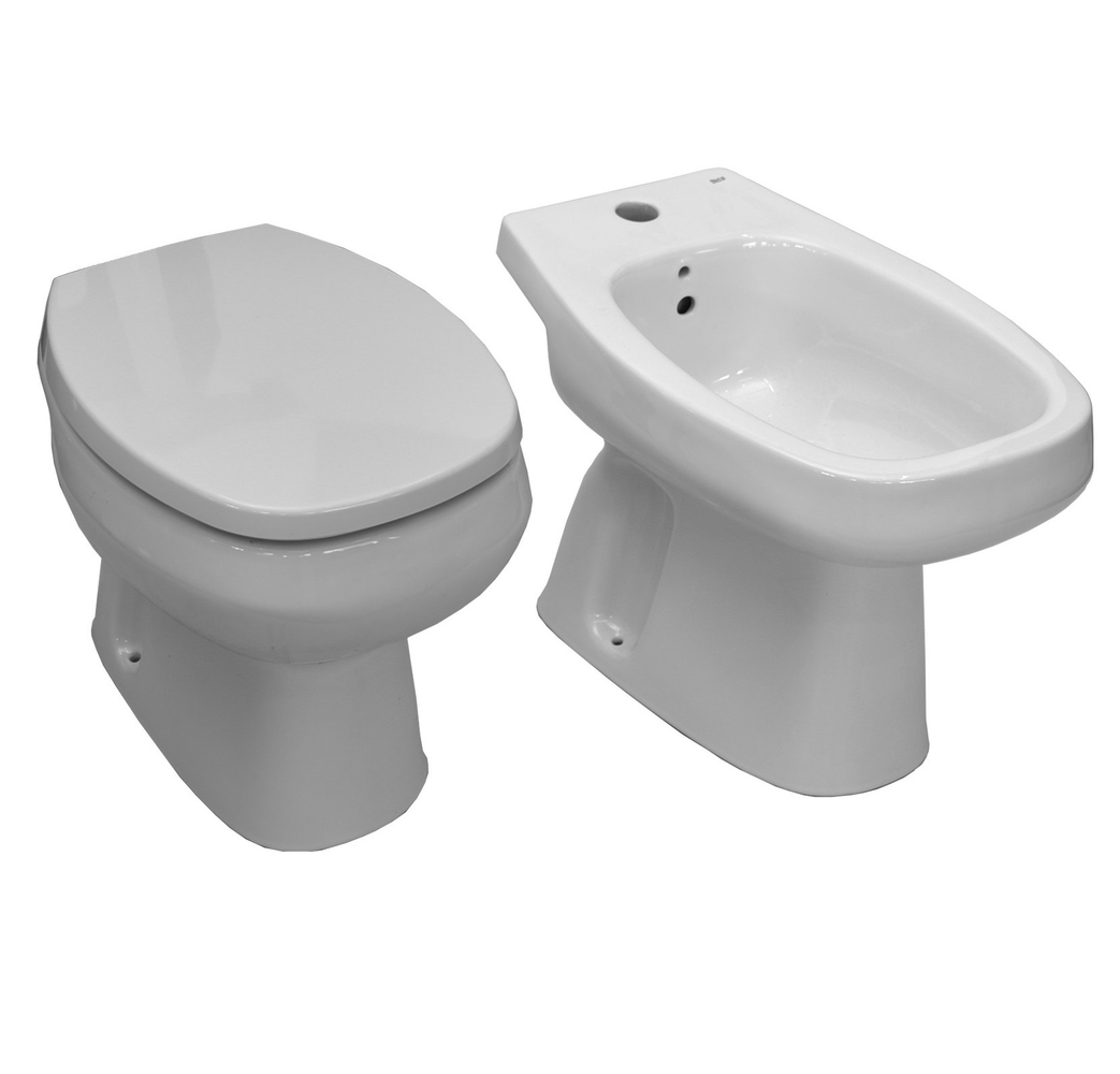 Juego Sanitarios Roca Monaco Inodoro Corto Bidet Tapa EG
