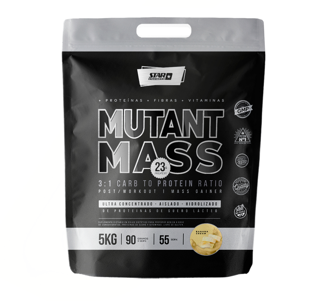 Mutant Mass 5 Kg Ganador De Masa Muscular Sabor Banana