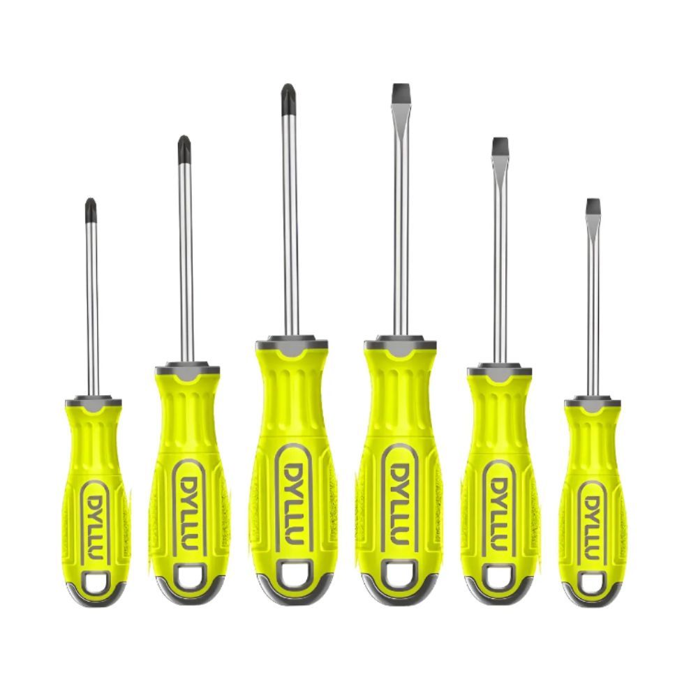 Set Kit De 6 Destornilladores Phillips Plano Dyllu By Total