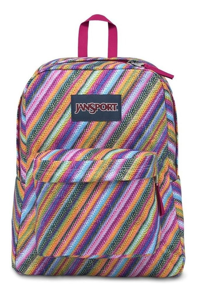 Mochila Jansport Superbreak Multicolor Con Lineas