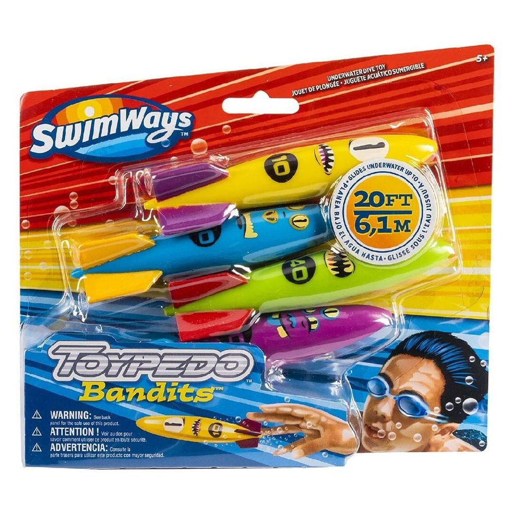 Juego De Buceo Swimways Toypedo Bandits Torpedos De Inmersión X4
