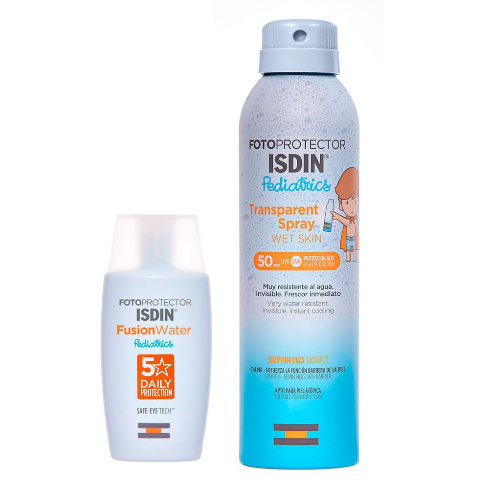 Isdin Set Protector Solar Pediatrico Fusion Water + Spray 250ml
