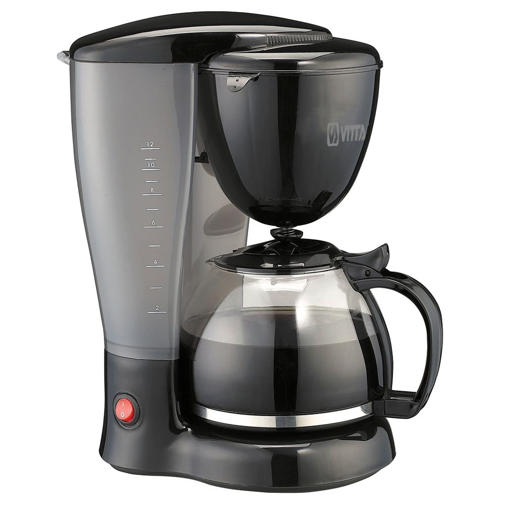 Cafetera De Filtro 12 Tazas 800w Color Negro - Vitta