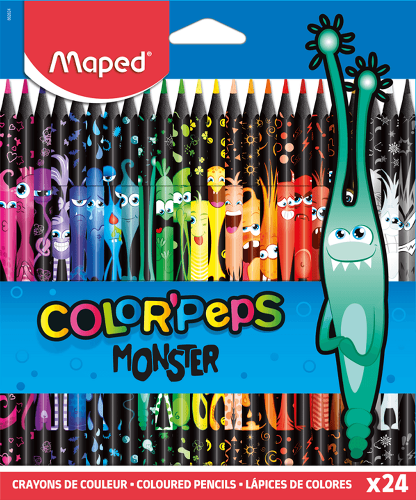Lápices de colores x24 Maped Monsters