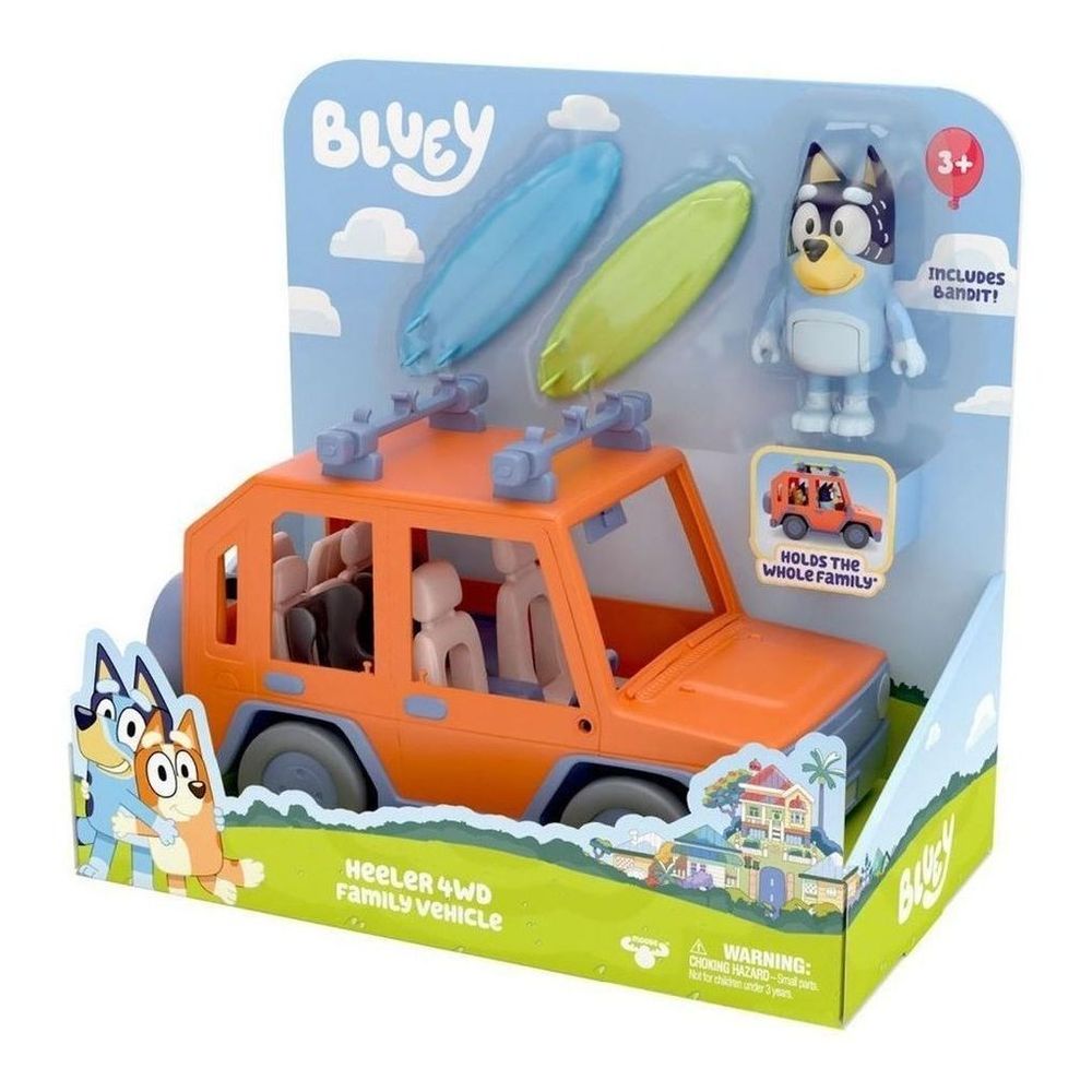Bluey Auto Paseo Familiar Figura Muñeco