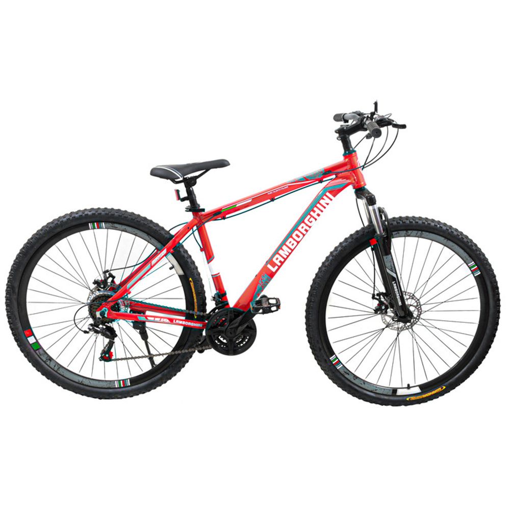 Bicicleta Mountain Bike Lamborghini Rodado 29 21 Vel Rojo