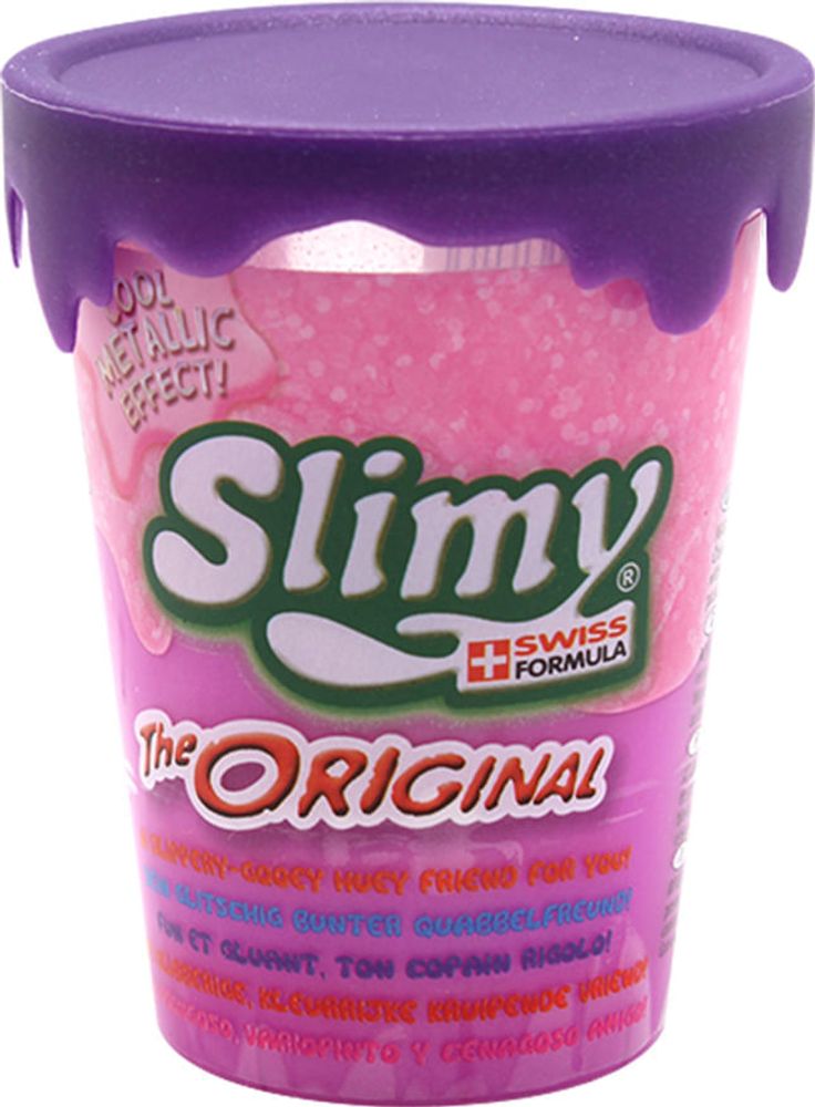 Slimy Slime The Original 80gr Efecto Metalico Violeta Con Caja Exhibidora