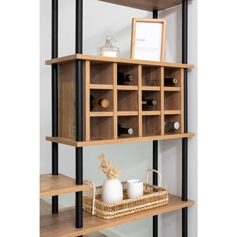 VINOTECA MODULAR. 55 x 25 x 33 cm. Color Roble Atakama