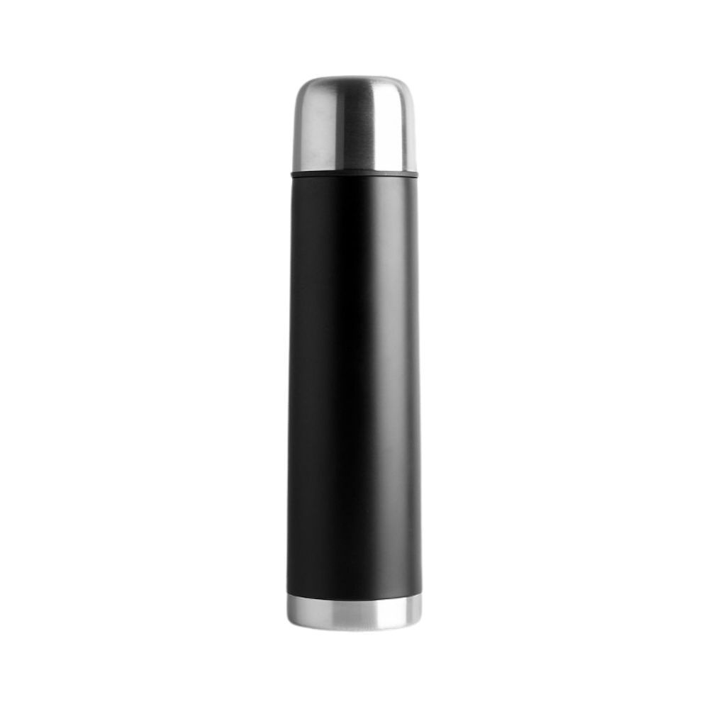 Termo Bala Acero Inoxidable 1 Litro Tapón Push Negro Cover S152