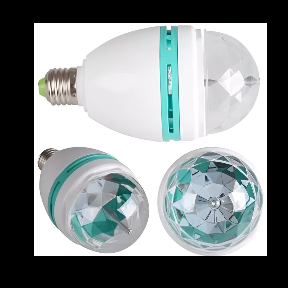 Lampara Led 220v Color Rgb Giratoria Luces Efectos Fiestas
