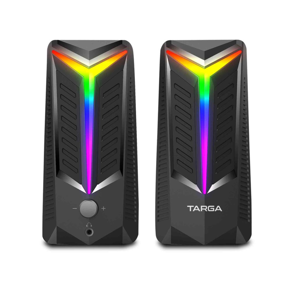 Parlantes PC Gamer TARGA Alpha-X USB Led RGB Stereo 16W RMS