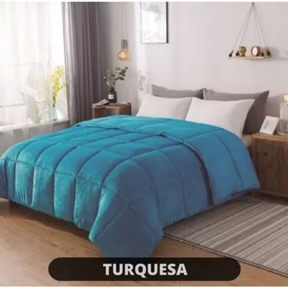 Edredon Super Soft Flannel Reversible Medida Queen Size