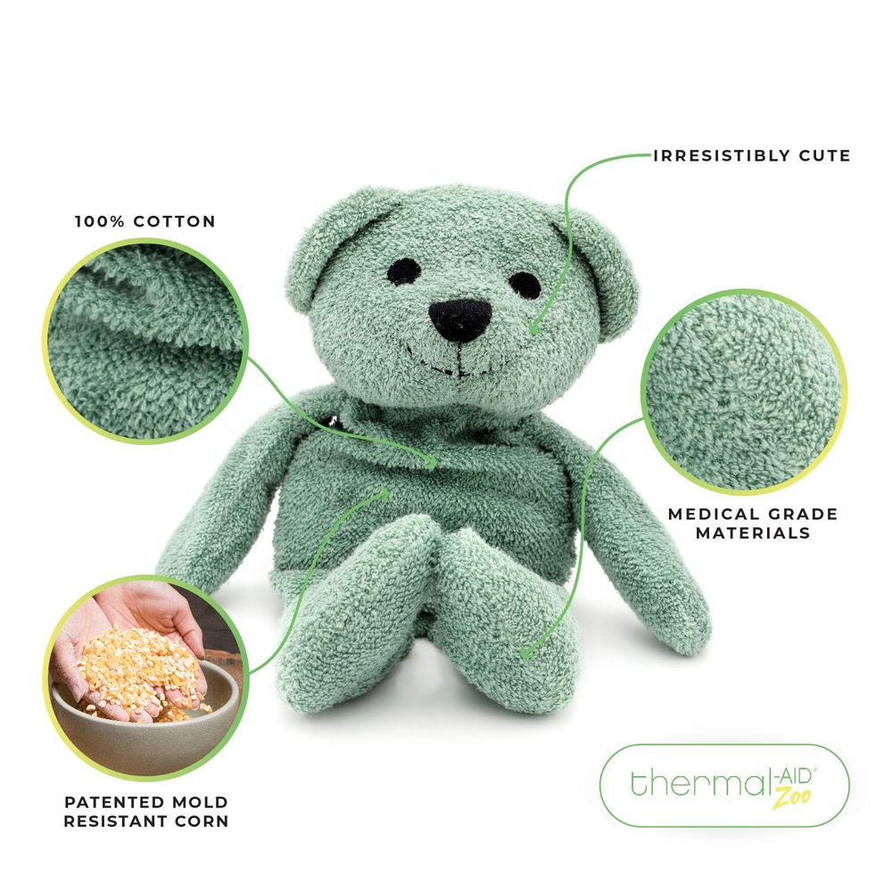 Thermal-Aid Zoo Animals - Hunter The Green Bear
