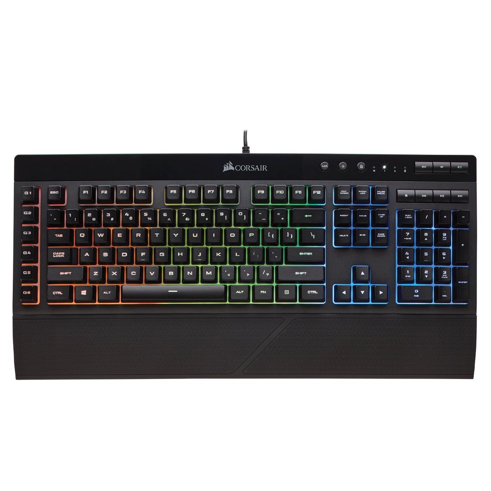 Teclado Corsair K55 Rgb Blacklit Multicolor Led Esp