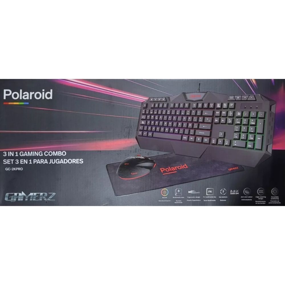 Combo Kit Teclado Mouse Mouse Pad 3 En 1 Polaroid 2kpro