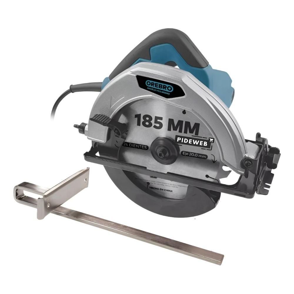 Sierra Circular De Mano Electrica 1400w 184mm 7 1/4 Pulgadas Azul petroleo