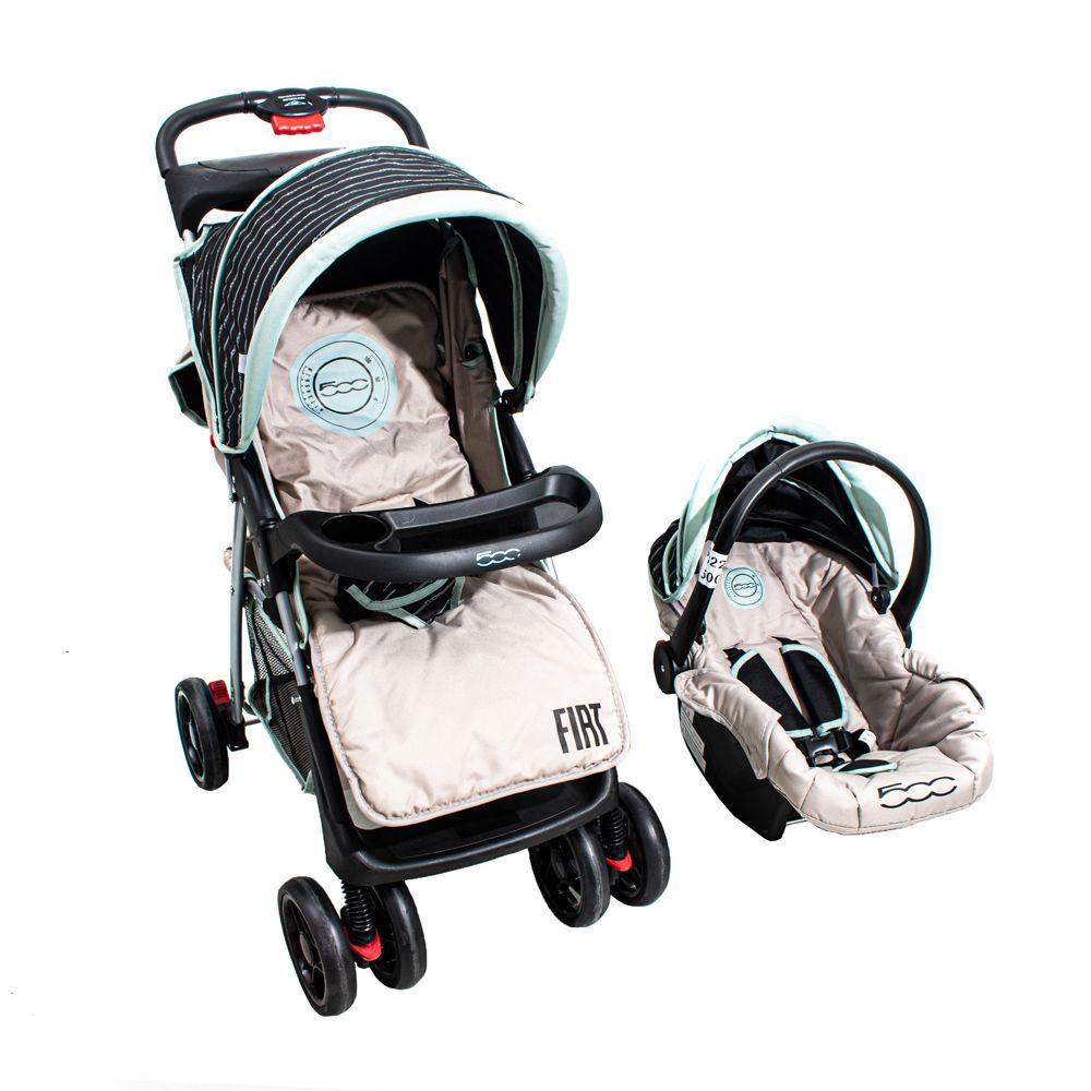 Coche Cuna de Bebe Travel System Fiat Gris