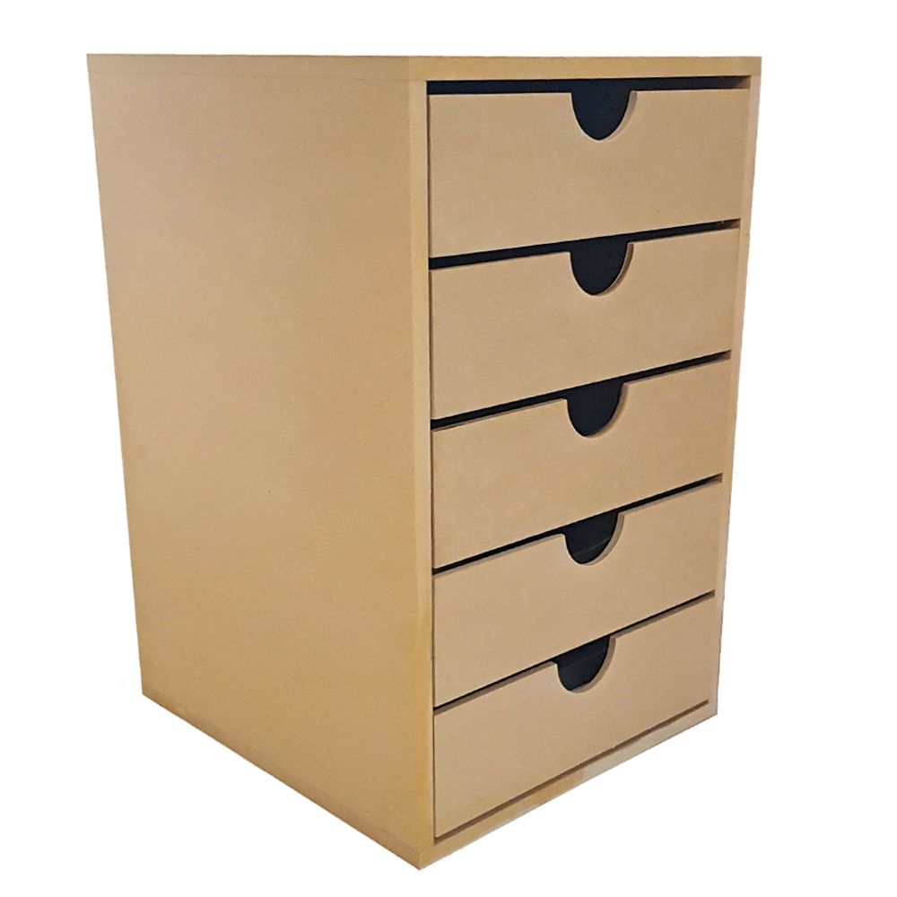 Mesa De Luz/cajonera De 5 Mdf Interior Placard