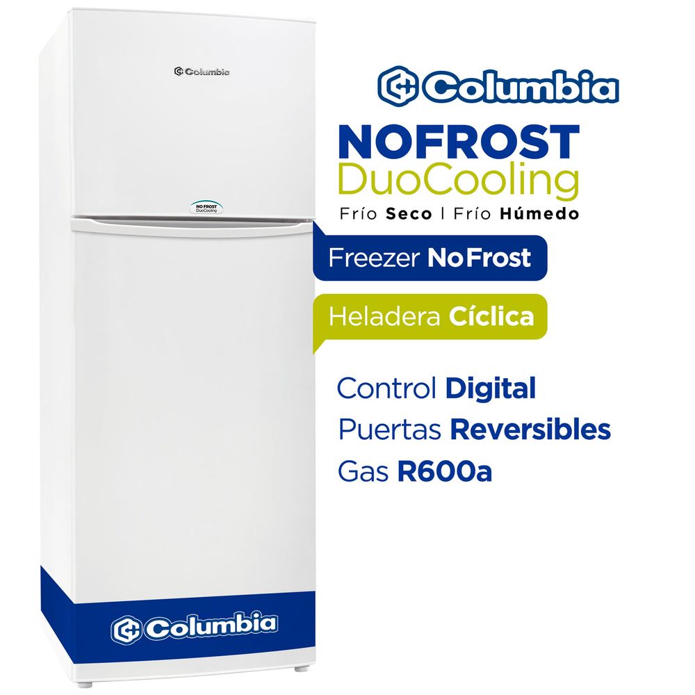 Heladera Columbia NO FROST DuoCooling con Control Digital 413 Lts Color ...