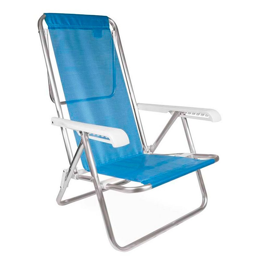 Silla Plegable Reposera 8 Posiciones Azul