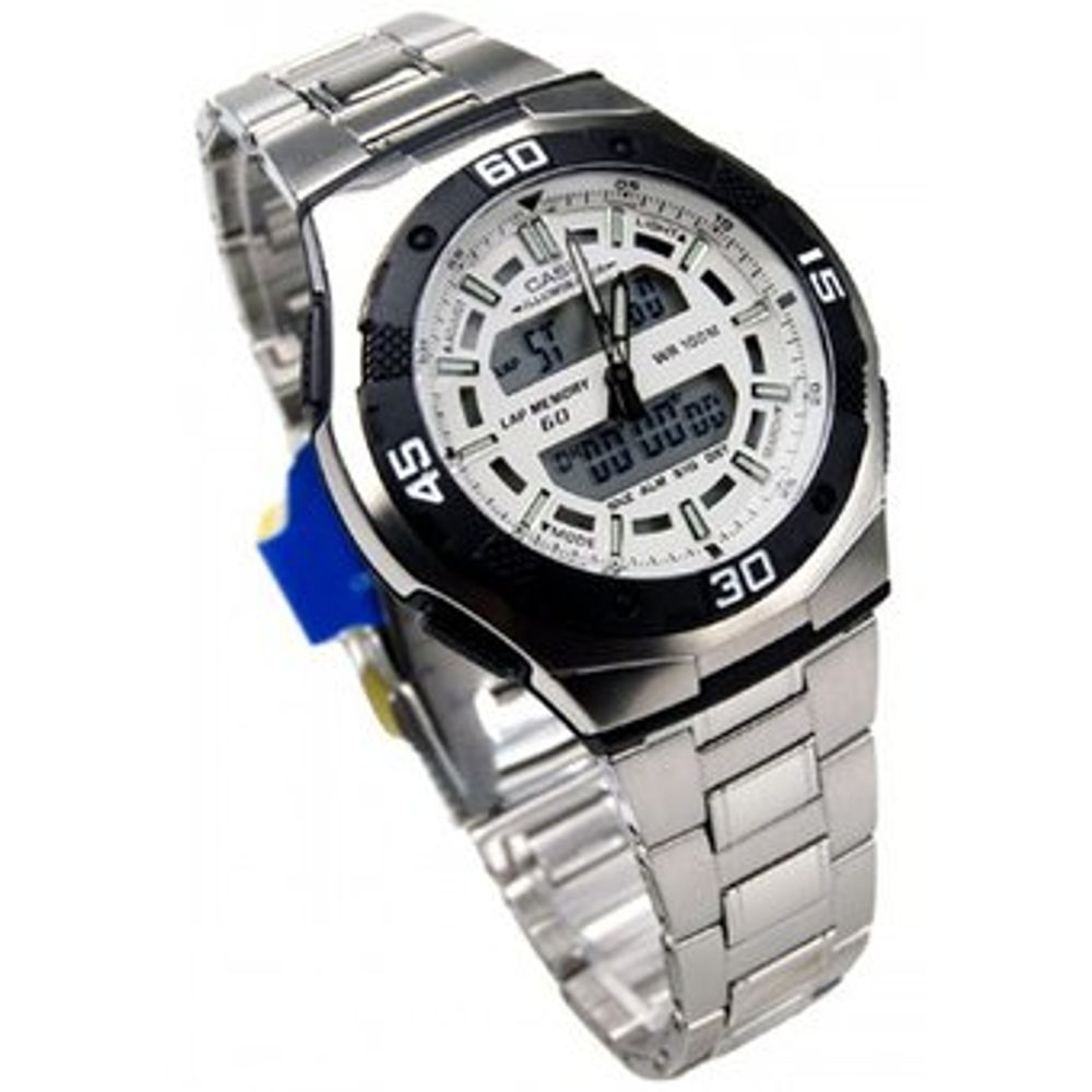Reloj Casio AQ164WD-7A-Plata para Hombre