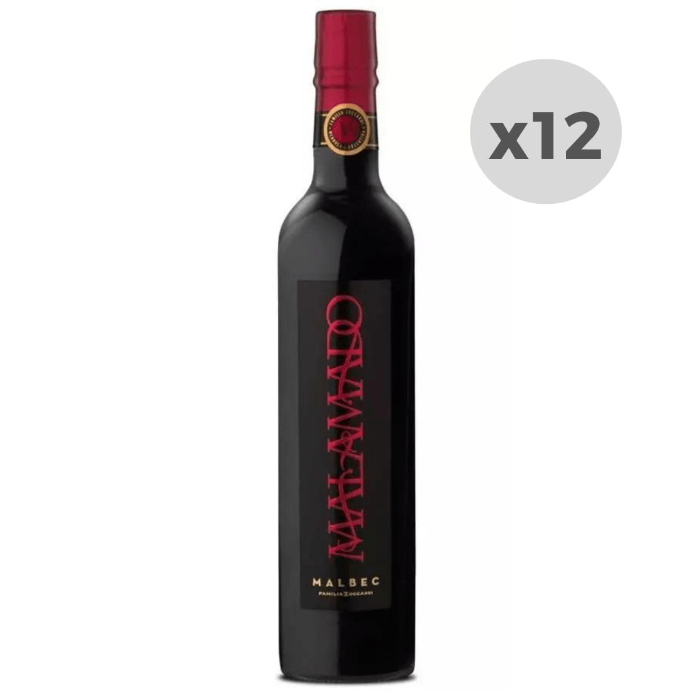 Vino Malamado Malbec Familia Zuccardi Botella 500ml x 12 unidades