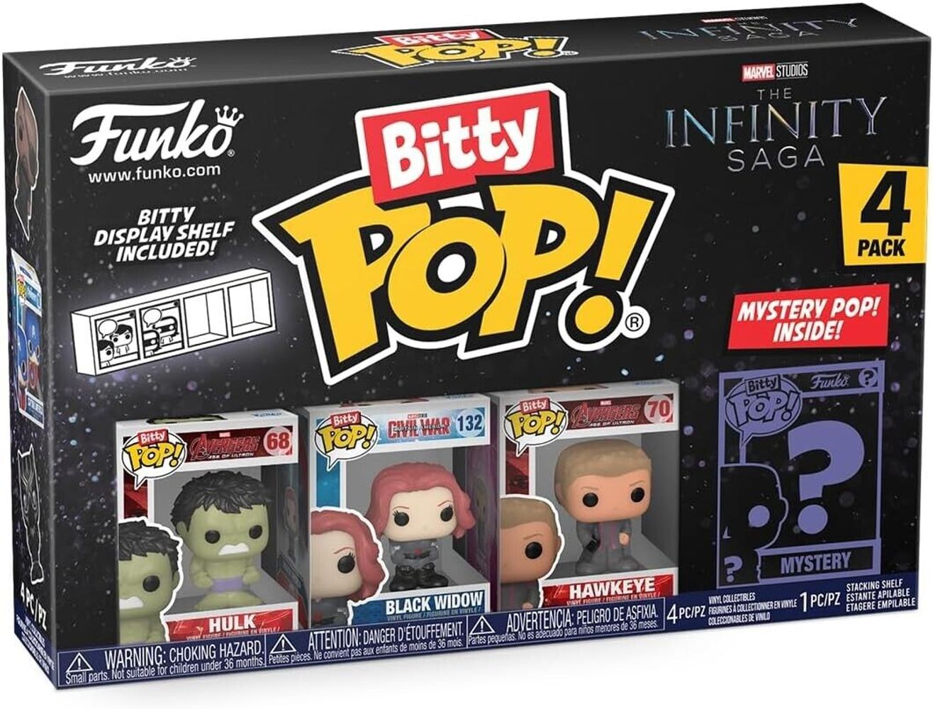 Funko Pop Playset Bitty Pack X4 Marvel The Infinity Saga Hulk