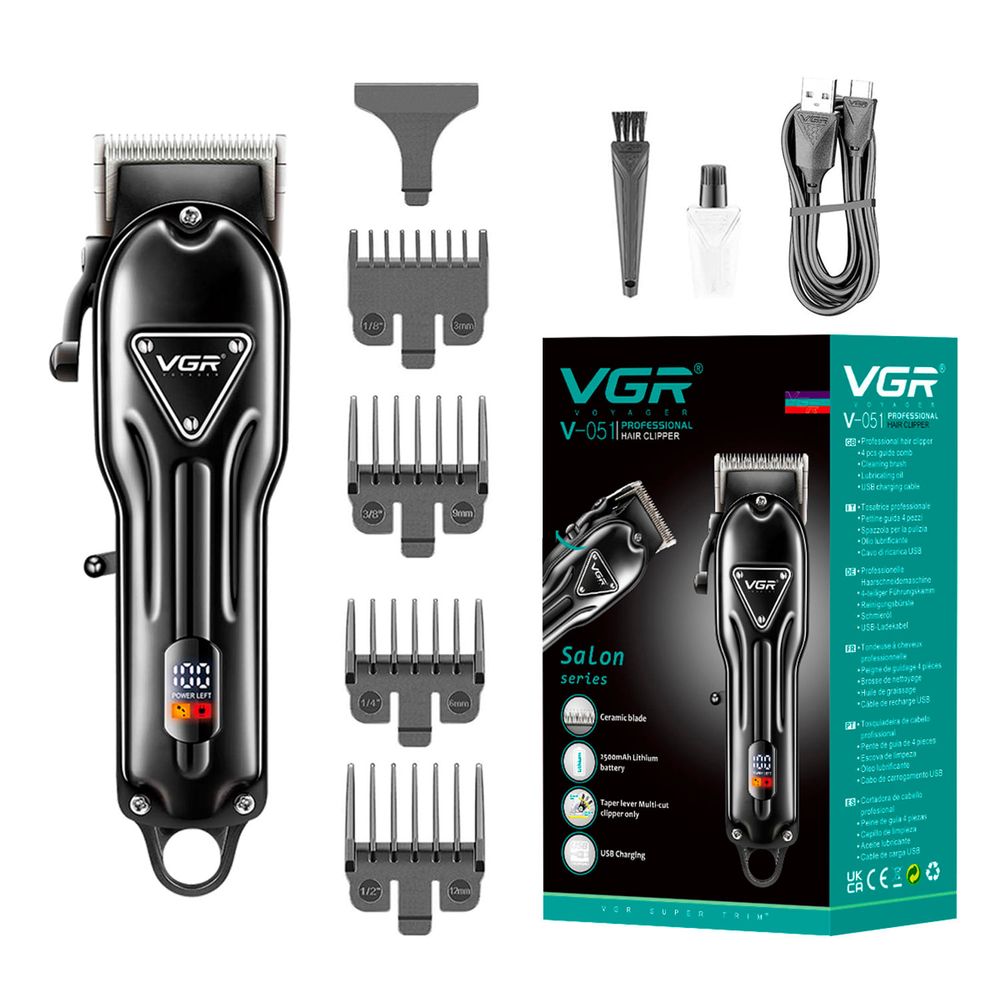 Máquina Cortar Pelo Profesional Inalambrica VGR V-051 Usb