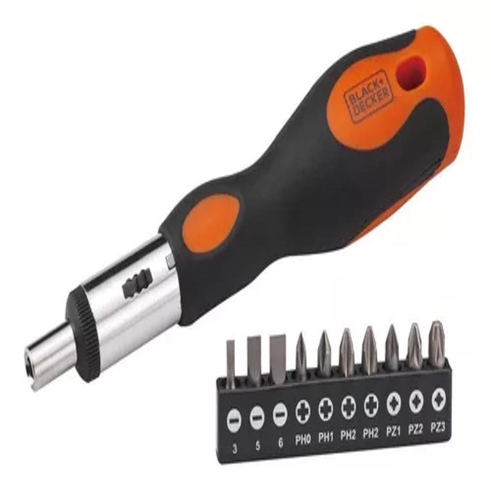 Destornillador Ratchet 10 Puntas Black & Decker Bdht68127