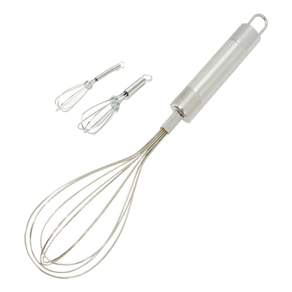 Set 3 Batidores Mano Profesional Acero Reforzado Cocina