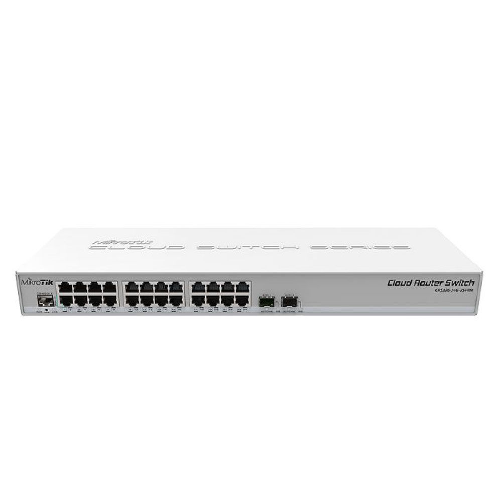 Mikrotik Smart Router Crs326-24g-2s+rm 24 Puertos Giga Sfp+
