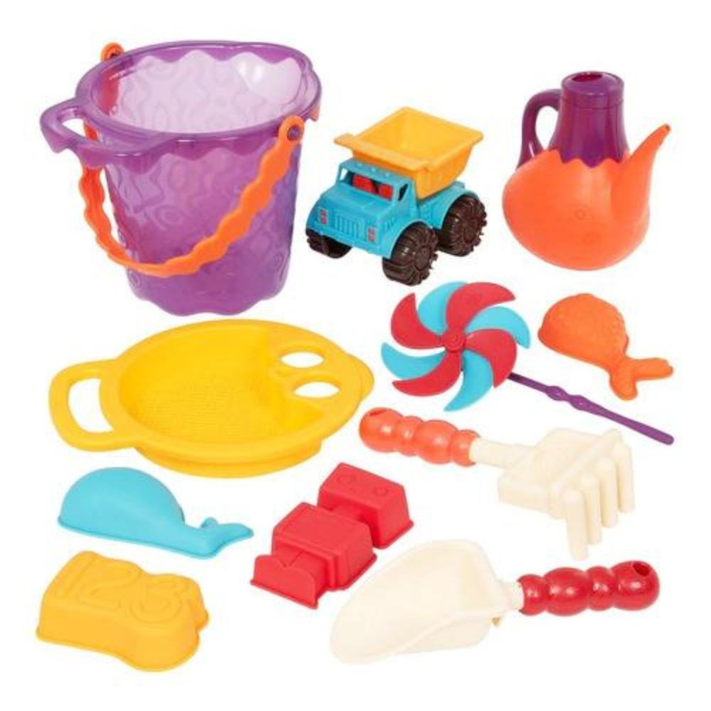 Set Balde De Playa Ready Beach Bag Battat Purple
