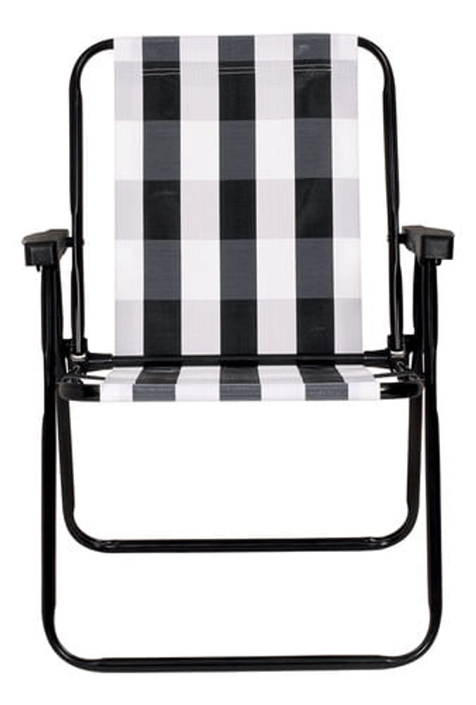 Reposera De Playa Master Mor 002583 Color Negro Y Blanco