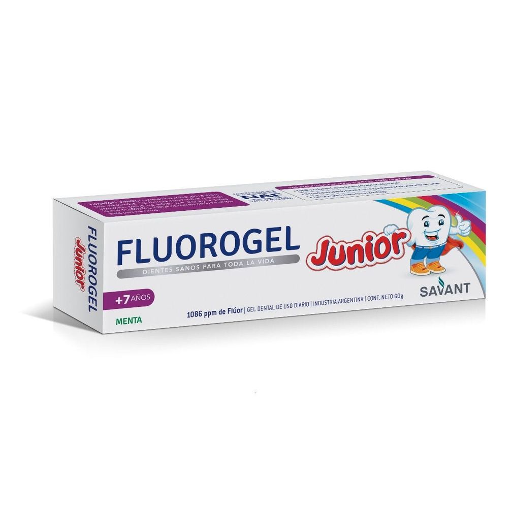 Fluorogel Junior Menta - Gel Dental Con Fluor - 60 Gr.