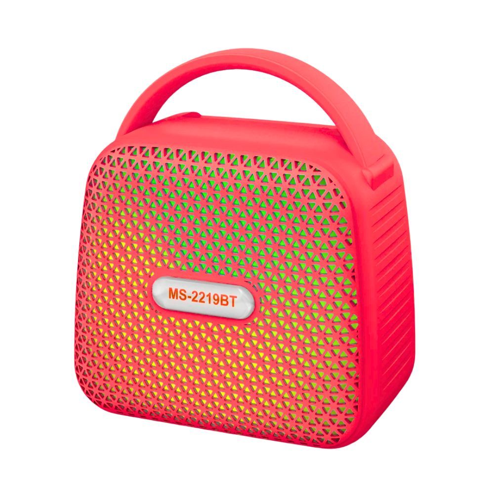 Parlante Portátil Con Bluetooth Rojo MS-2219BT Oryx
