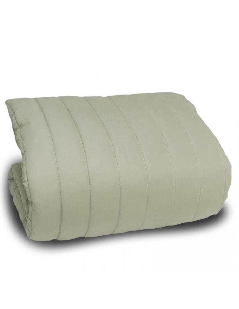 Cover Liso 2 1/2 Plazas Reversible Gris Claro