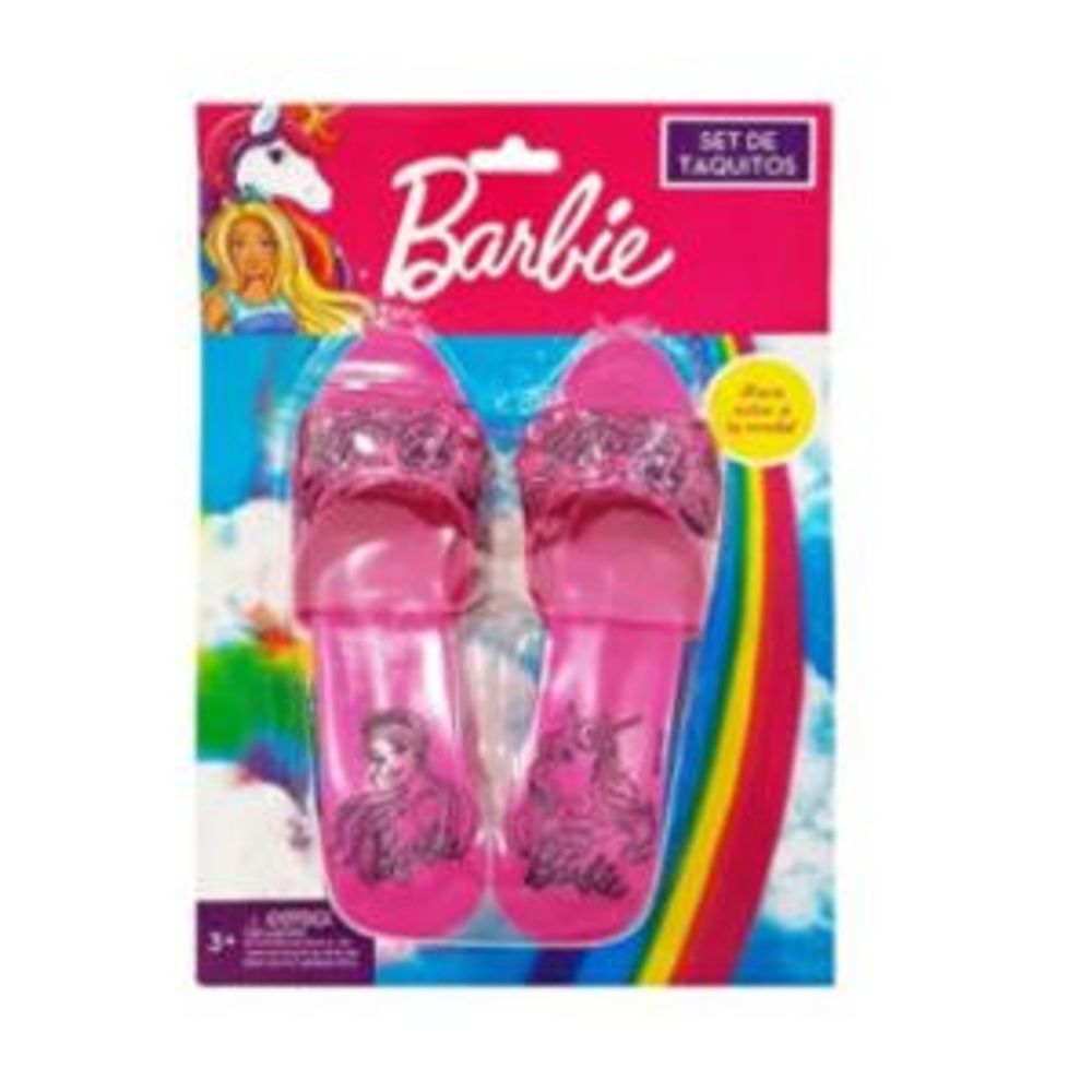 Set De Taquitos Barbie Rosa Zapatitos Para Nena Miniplay