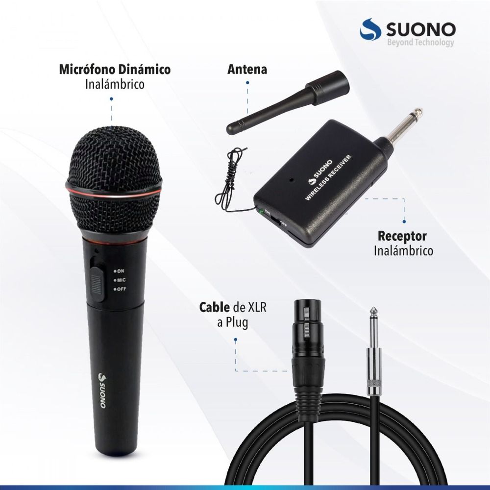 Microfono inalambrico profesional AYV0037 wireles Suono