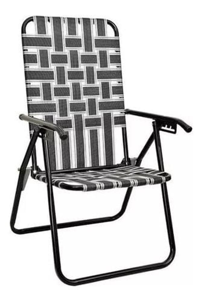 Reposera Descansar 80042 Caño Aluminio Negro