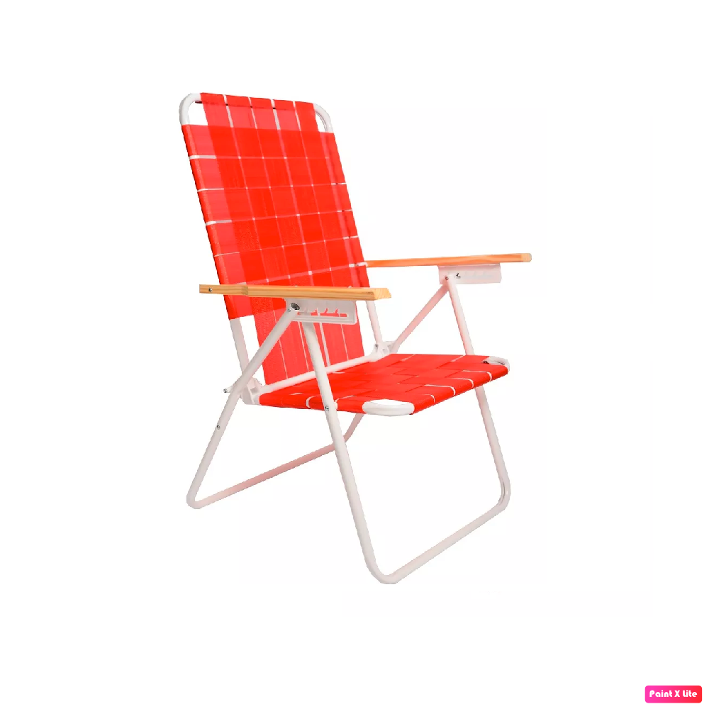 Reposera Descansar 20001 Plegable 5 posiciones Madera Rojo