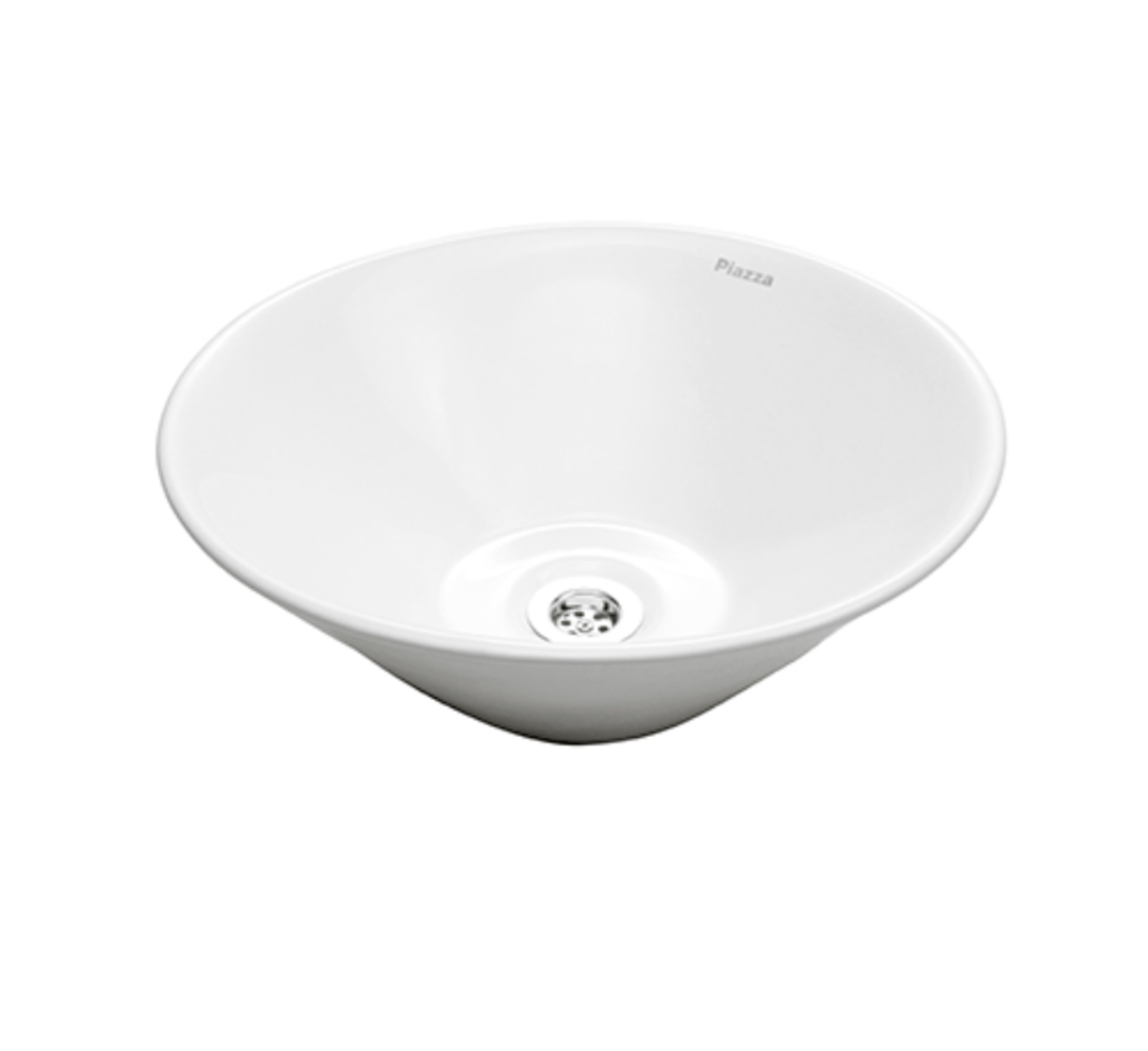 Bacha Apoyo Piazza A001 Para Baño Redonda 42 X 42 X 15 Cm