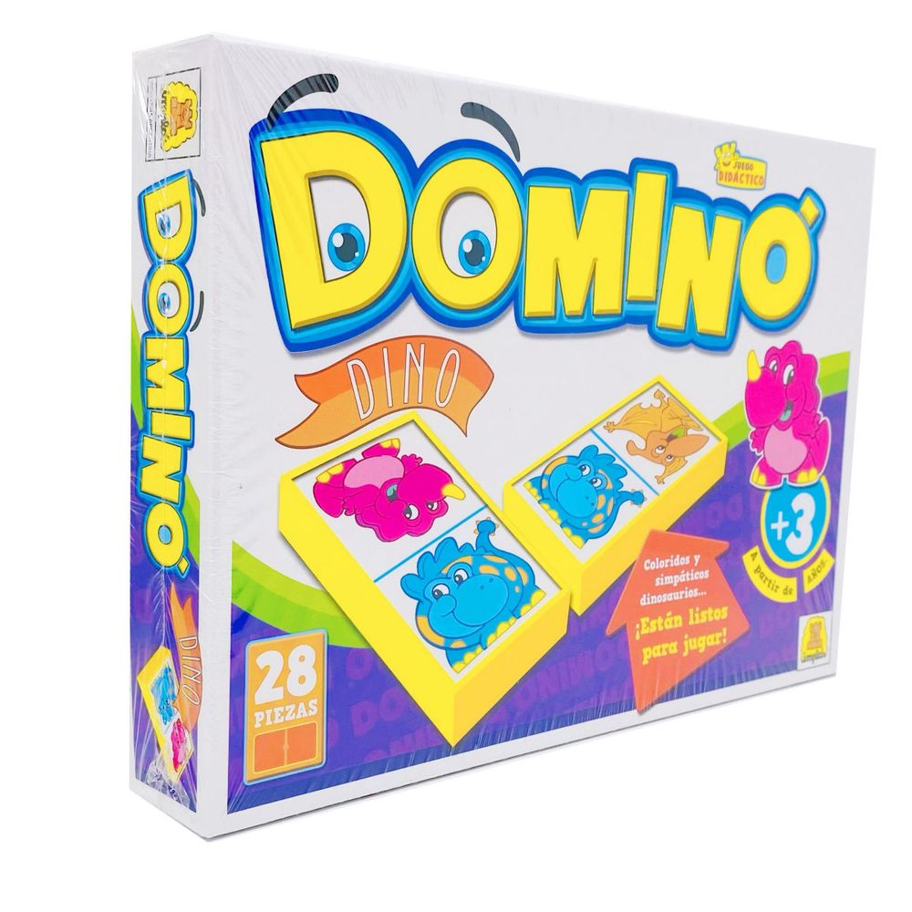 Juego Domino Dino Dinosaurios Fichas Plasticas Implas