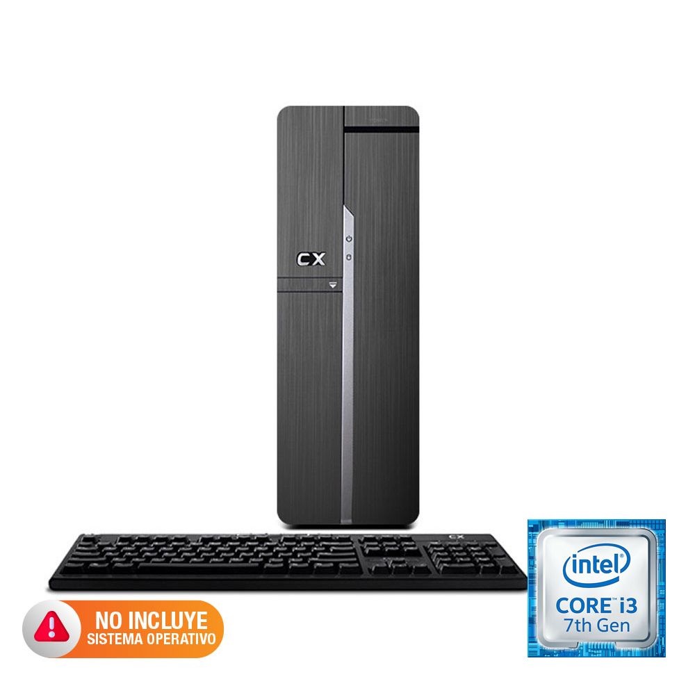 PC de escritorio CX Core i3-7100 4GB 1TB Slim Sin Sistema Operativo