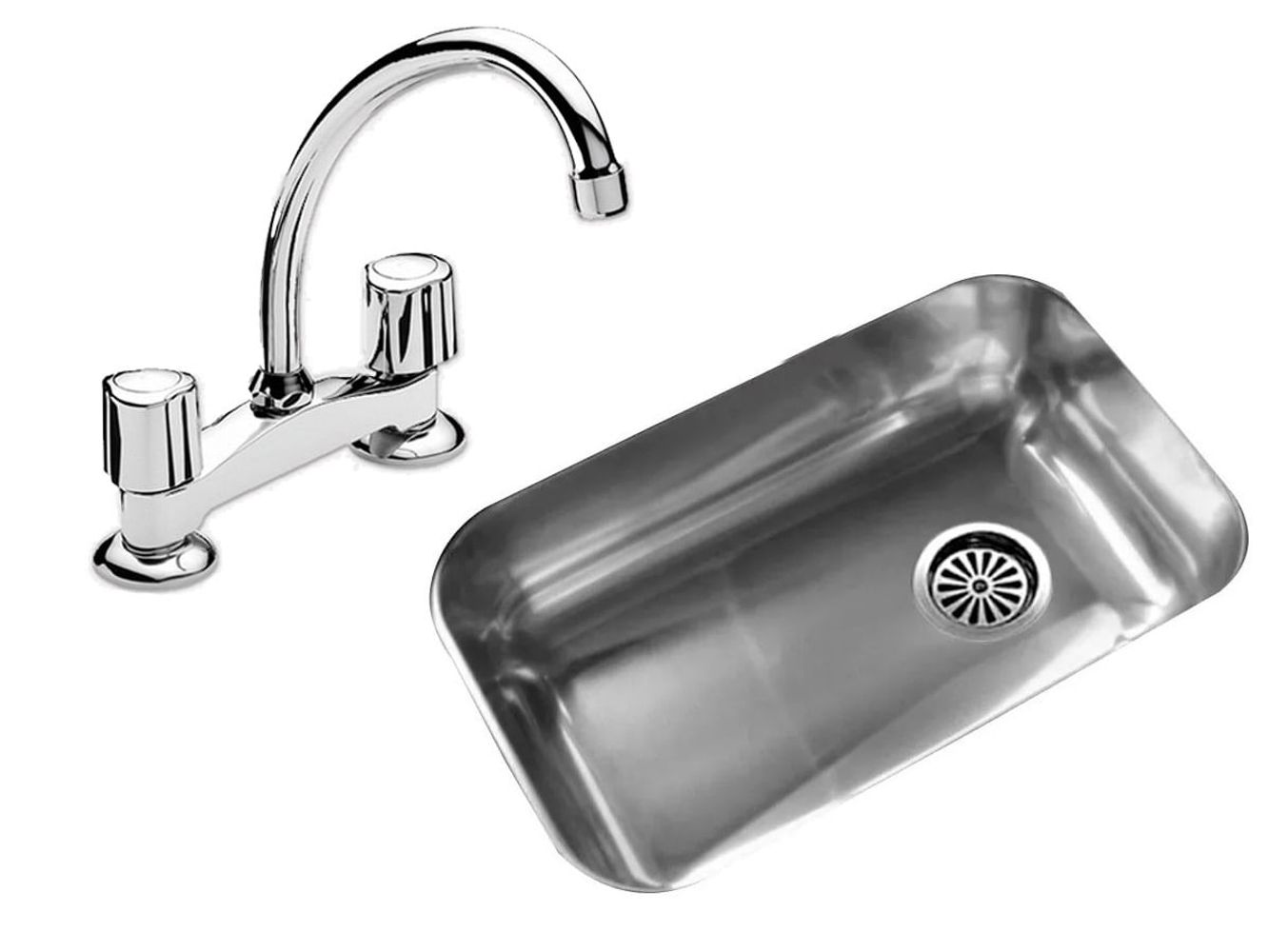 COMBO COCINA BACHA SIMPLE JOHNSON ZZ52 GRIFERIA DIQUE