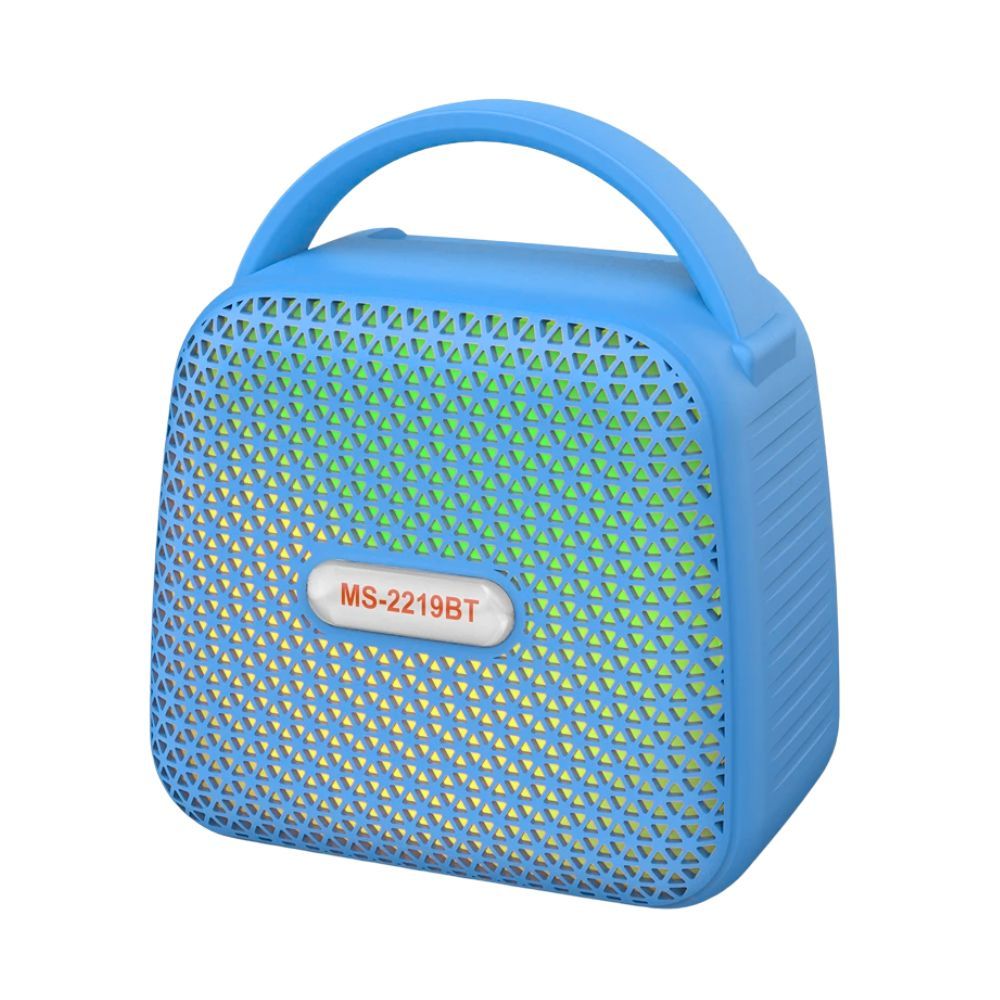 Parlante Portátil Con Bluetooth Azul MS-2219BT Oryx