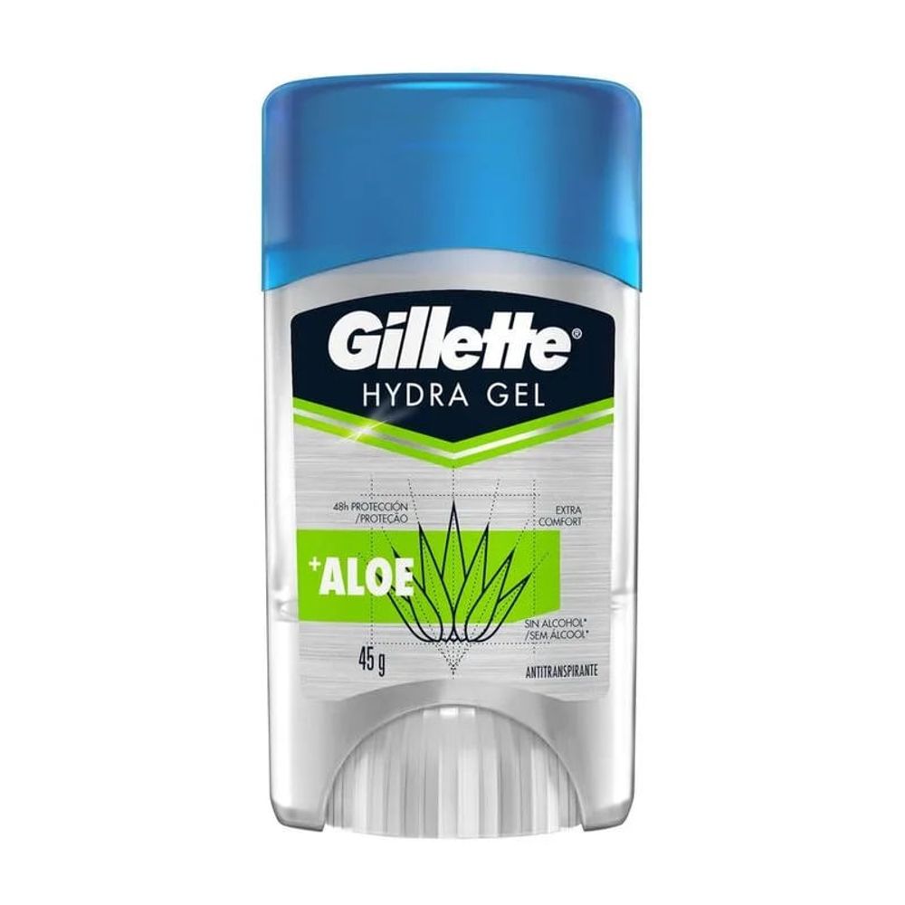 Gel Antitranspirante Gillette Hydra Gel Aloe Barra 45g