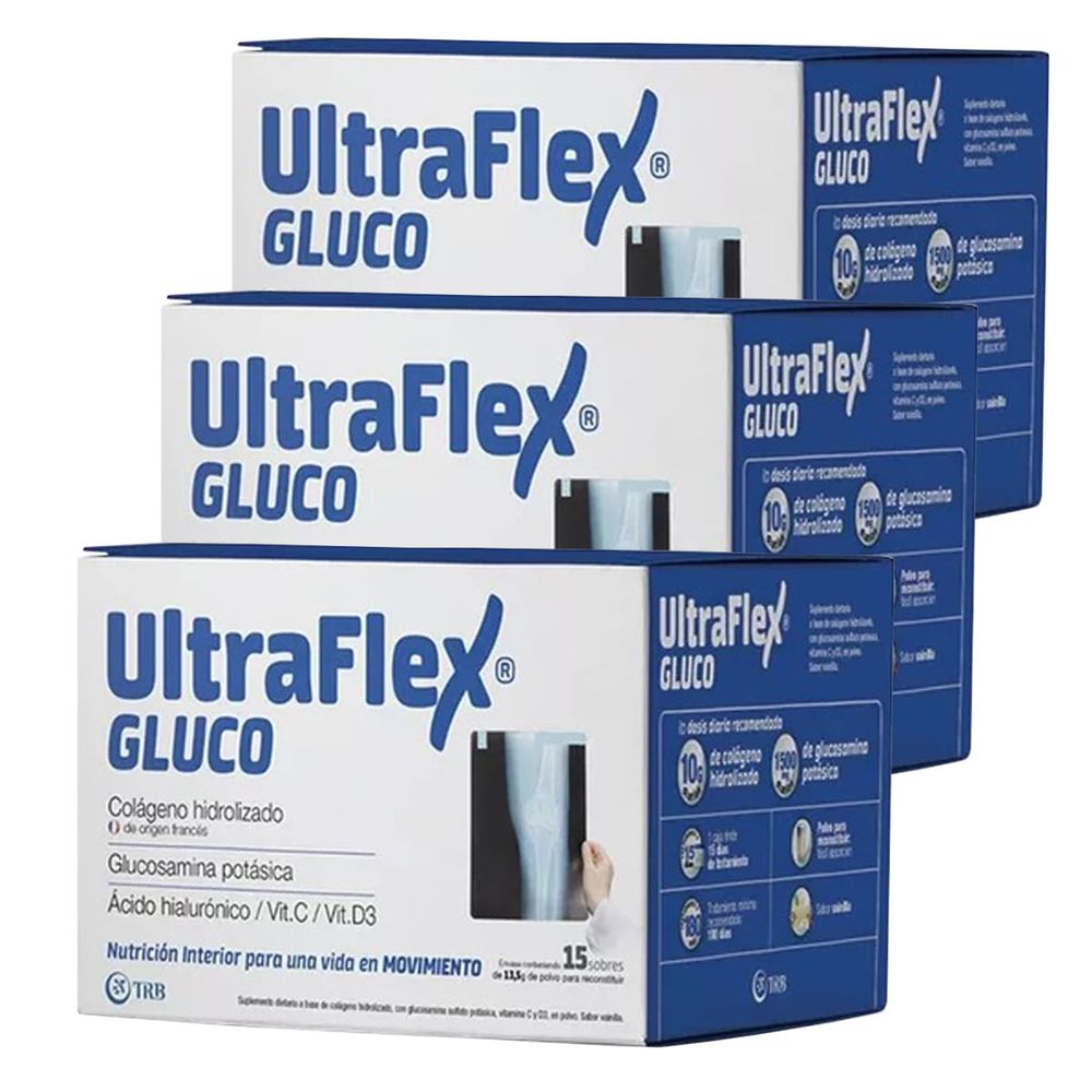 Ultraflex Gluco Colágeno Glucosamina Ácido Hialurónico 45 u