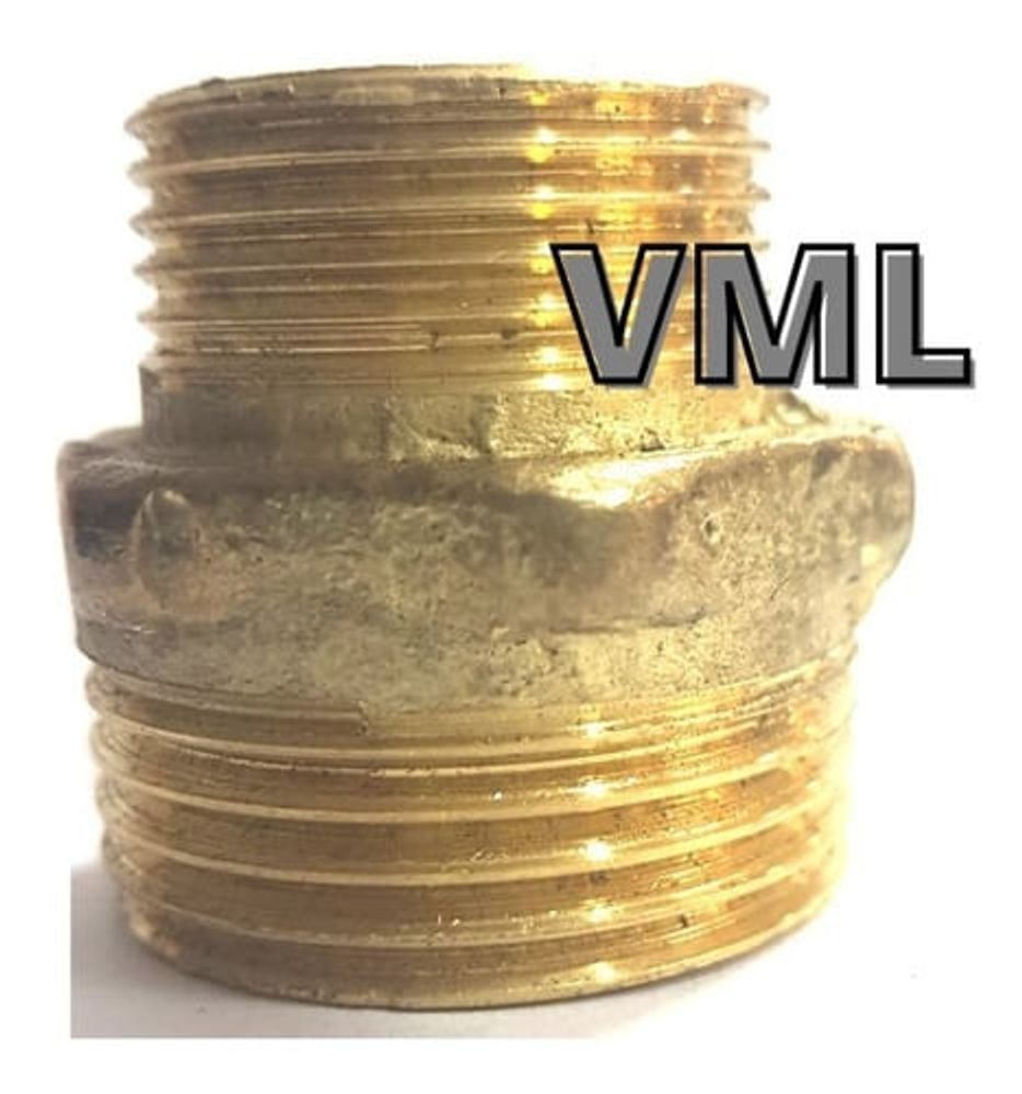 Rosca Con Tuerca Reduccion Macho 3/4 A 1/2 Bronce Repuesto