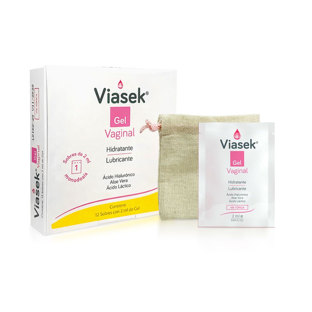 Viasek Gel Hidratante y Lubricante Vaginal 12 Sobres 2 ml
